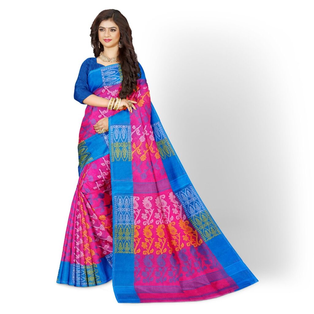 Buy Bengali Dhakai Jamdani Sarees Online | Free Delivery